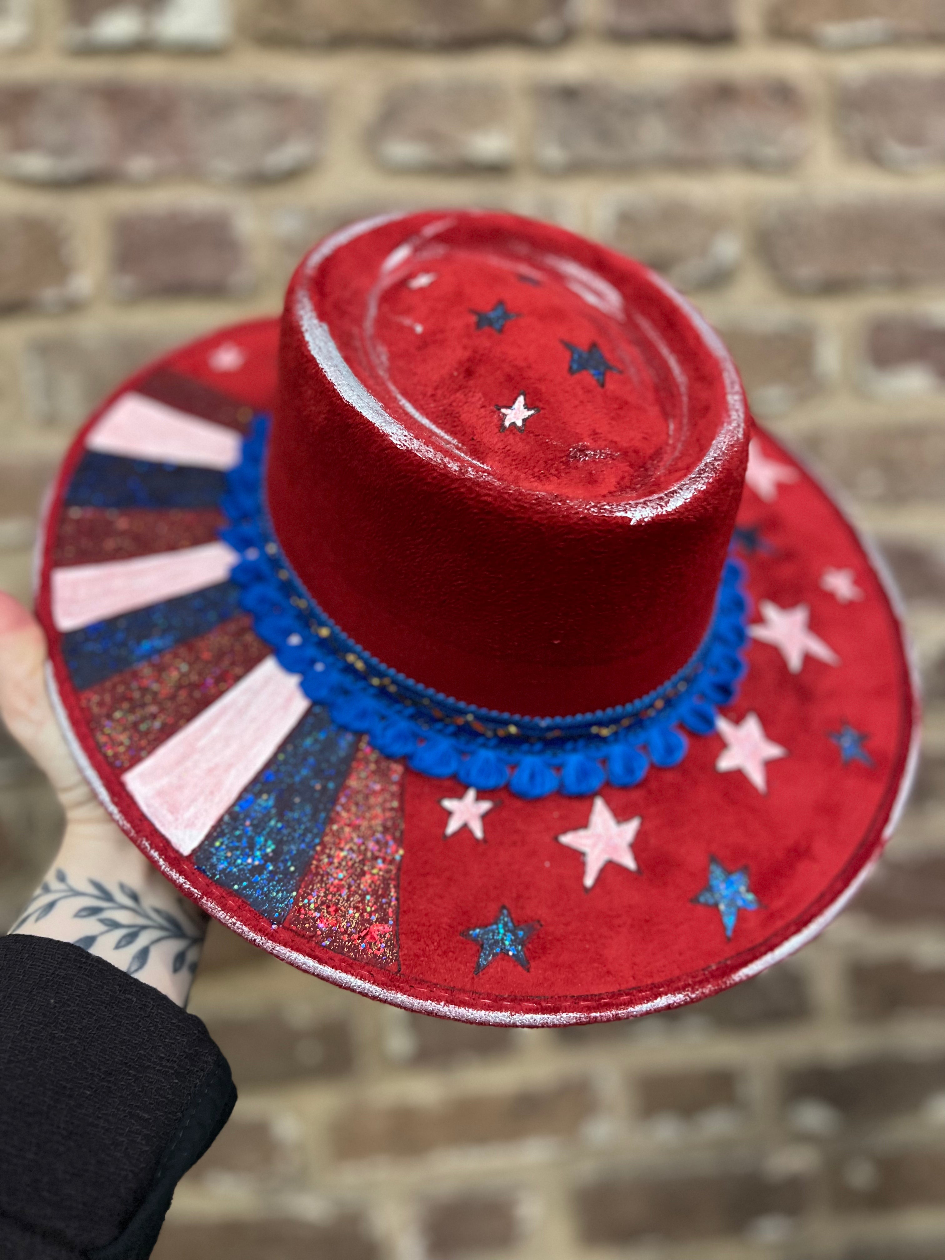 American Country Concert Hat “Red” – Riddle Boutique
